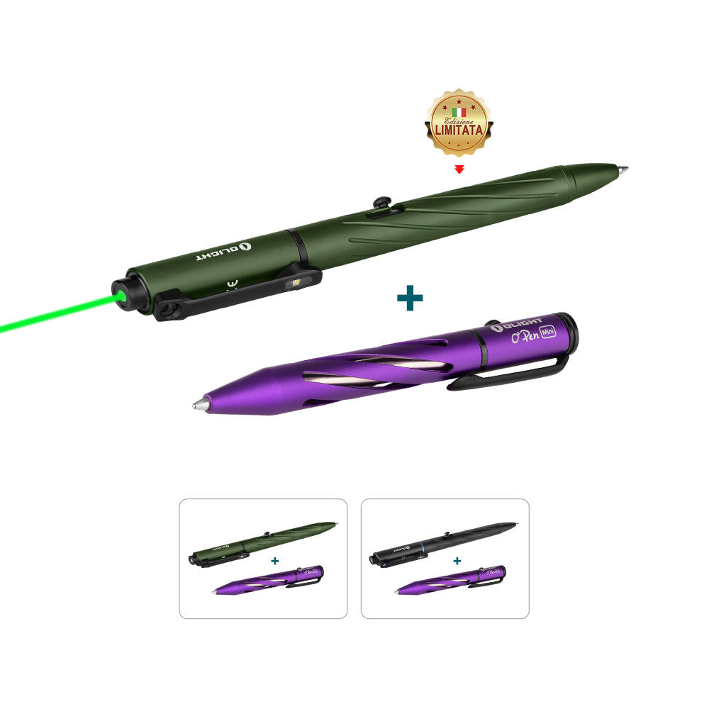 Open Pro Penna Multifunzionale 3 in 1 Laser Verde LED Pacchetto ...